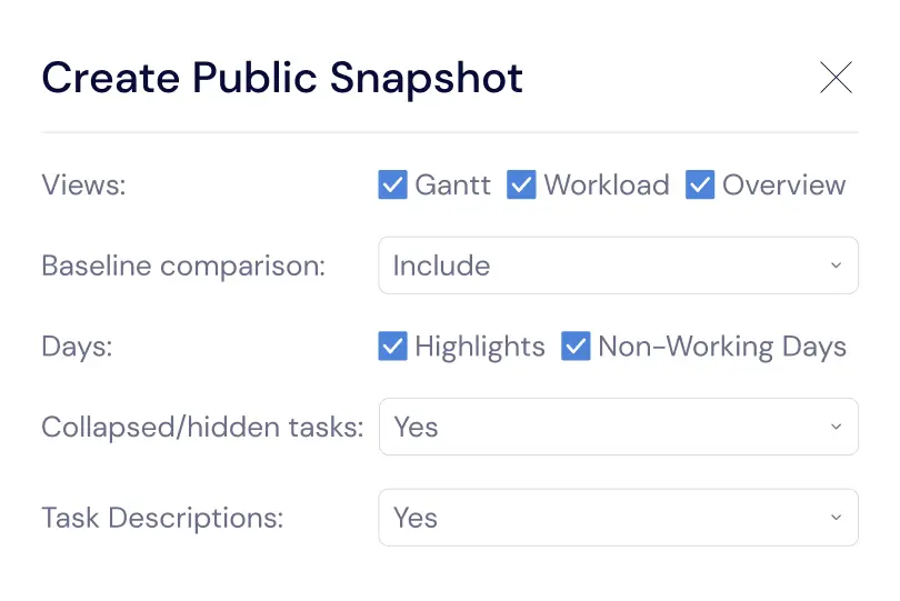 Instagantt Features - Reporting